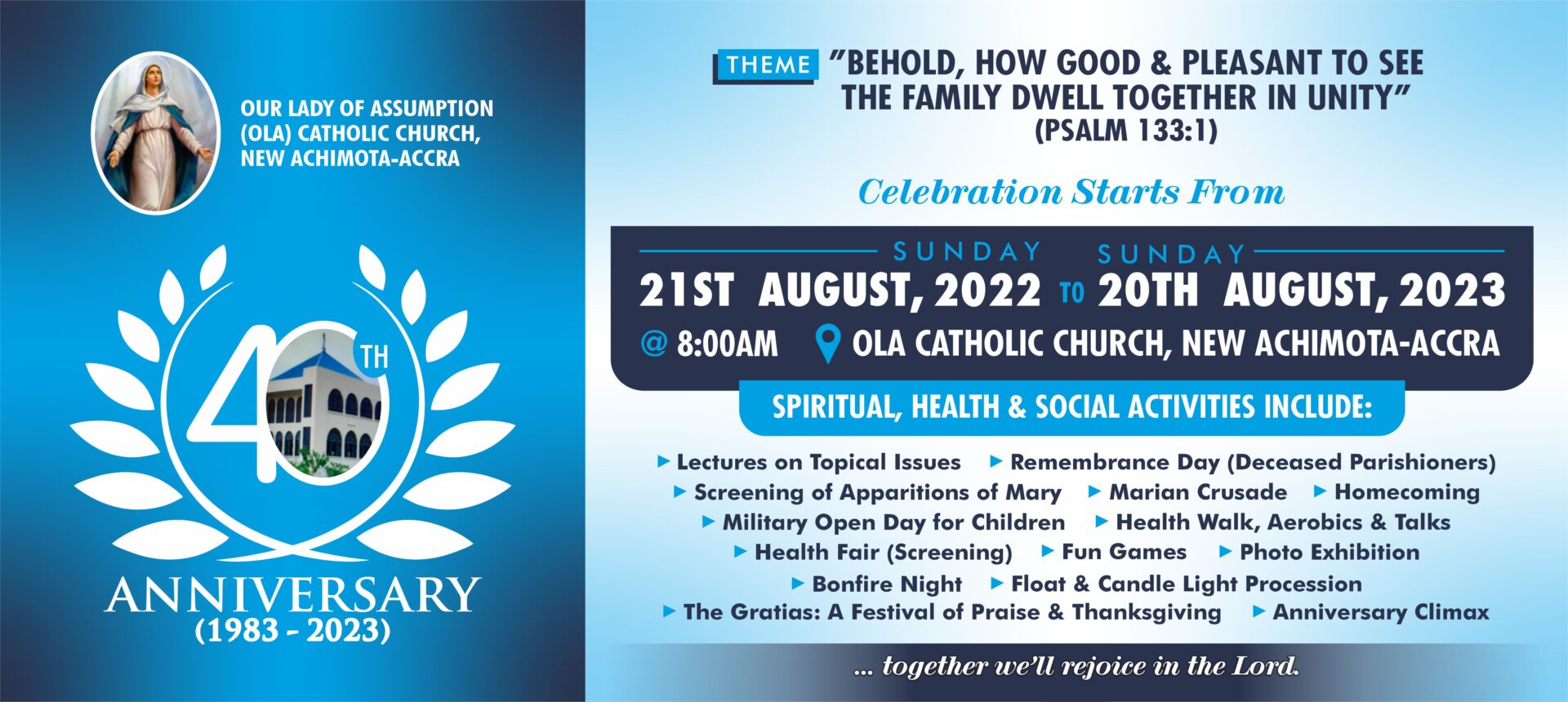 Build a United Spirit-Filled Marian Community, Catholics of Accra’s OLA ...