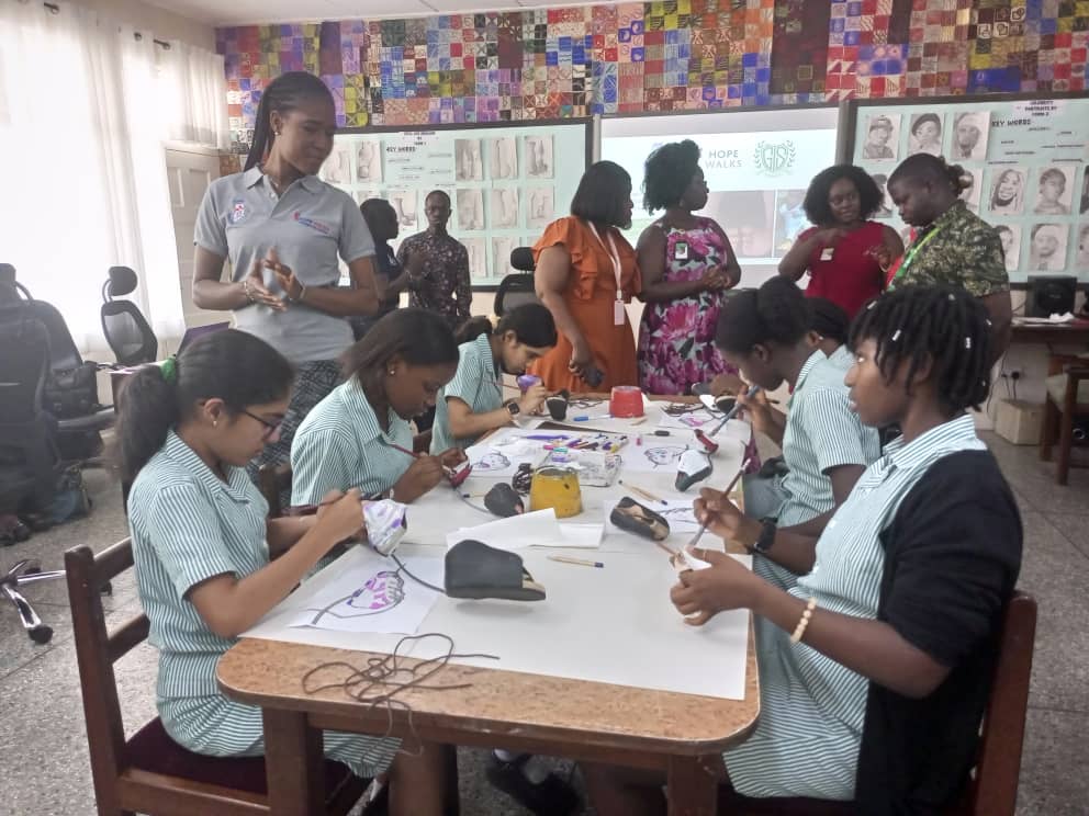 GIS Students Paint Braces for Clubfoot Children in Ghana - News Watch Ghana